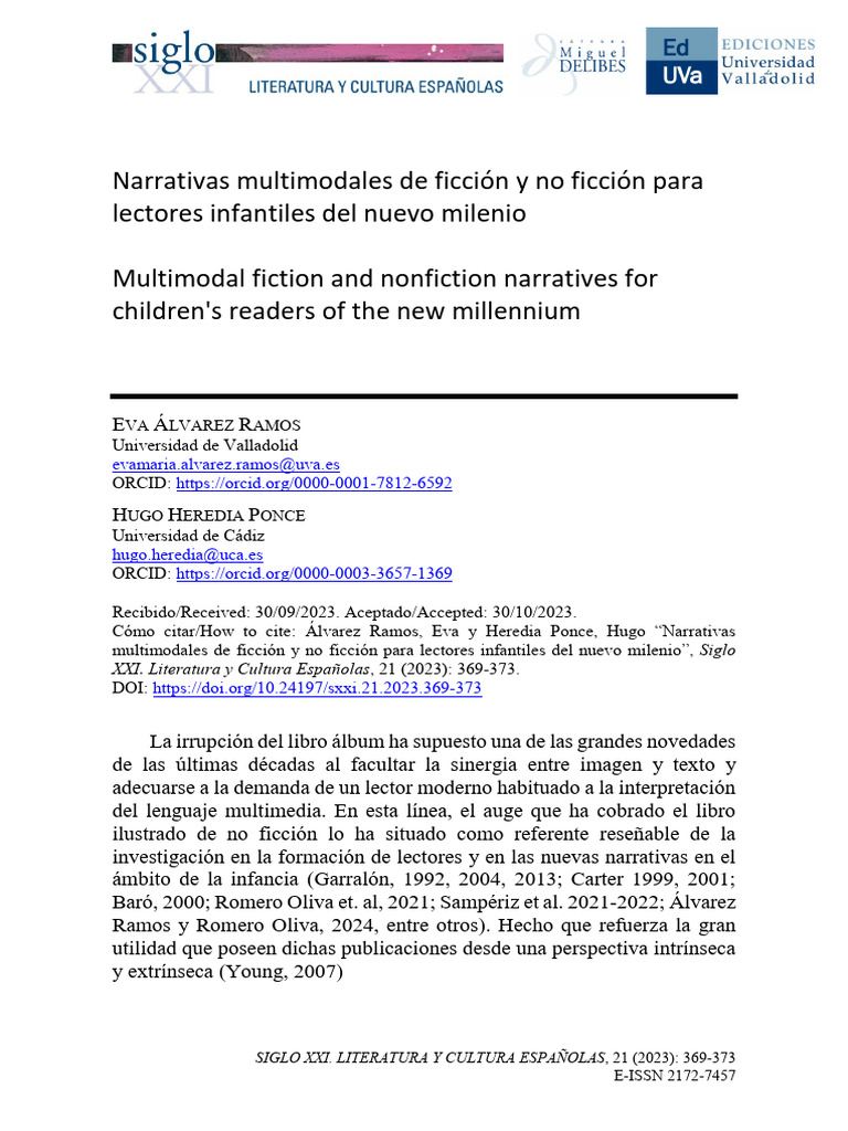 Narrativas infantiles multimodales actuales | PDF | Escritura ...