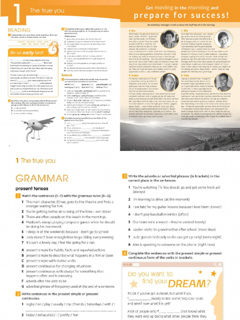 Gold_Experience_B1+_WB_Unit 1 | PDF