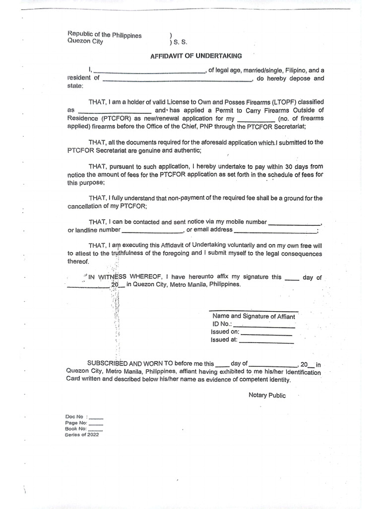 PTC Affidavit | PDF