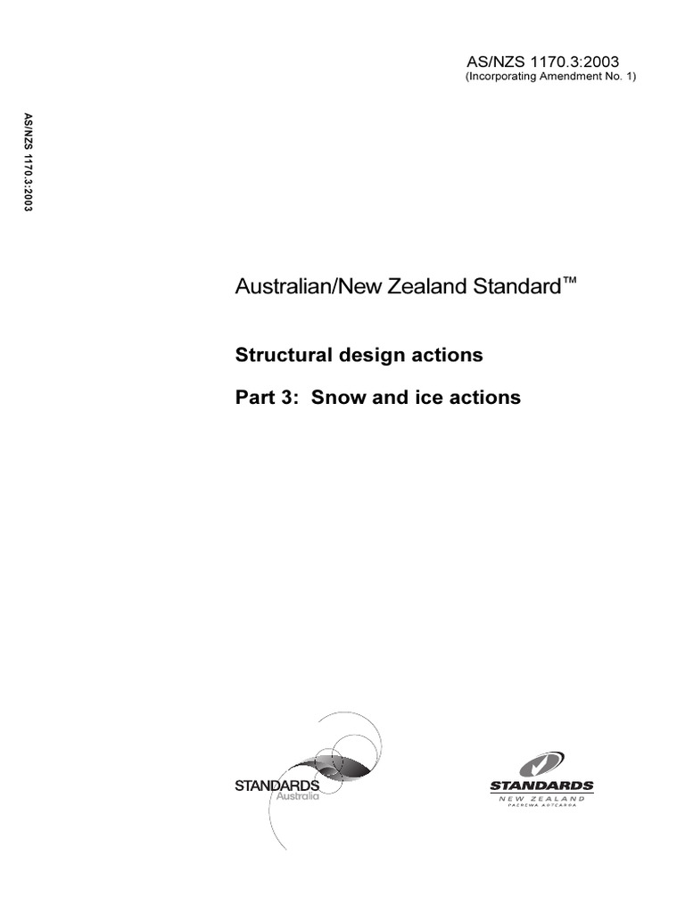 As-Nzs.1170.3.2003 - PARCIAL-Snow and Ice Actions | PDF | Snow ...