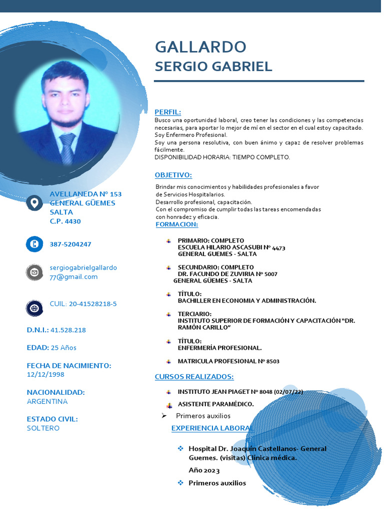 Curriculum Gallardo Sergio 1 | PDF | Servicios públicos | Programas sociales