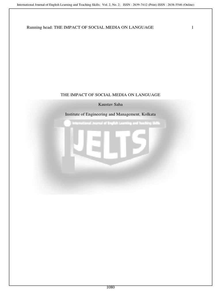 The Impact of Social Media On Language | PDF | Social Media | Popular ...