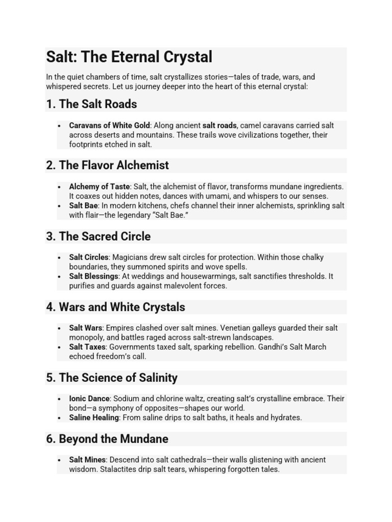 Salt - The Eternal Crystal | PDF