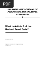 Article 155 - Alarms and Scandals Revised Penal Code Criminal Law | PDF | Public Law | Misconduct