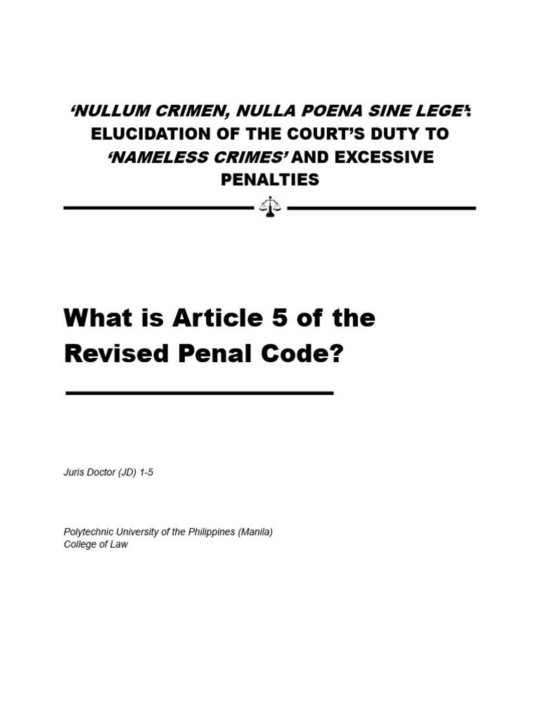 Article 5 | PDF | Pardon | Crimes
