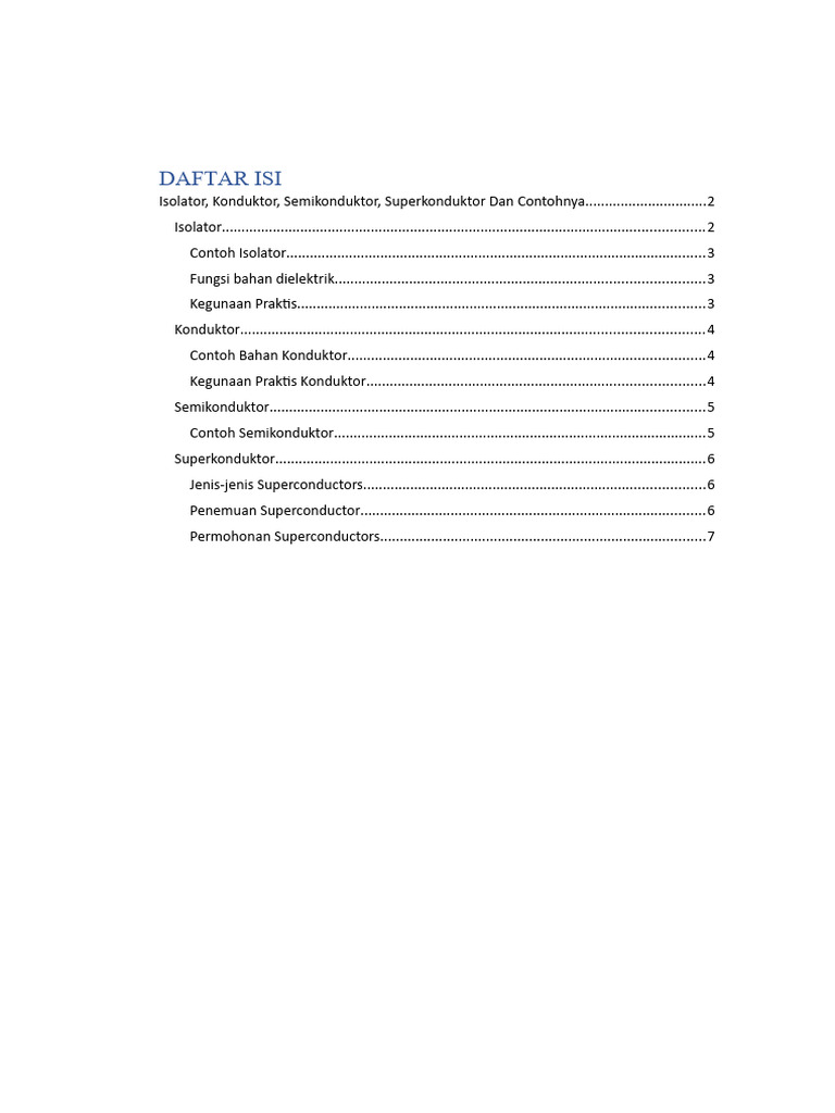 Bahan Listrik: Isolator hingga Superkonduktor | PDF