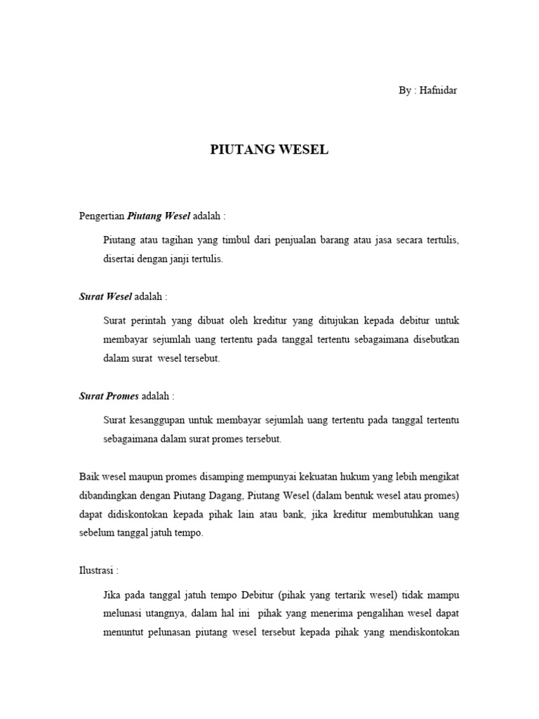 Pertemuan Ke 2 Piutang Wesel | PDF