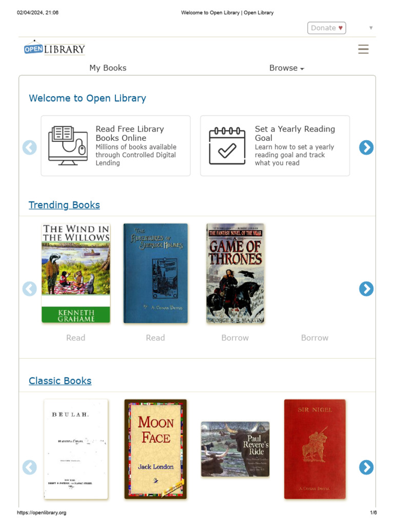 Welcome to Open Library _ Open Library | PDF | Libraries | Books