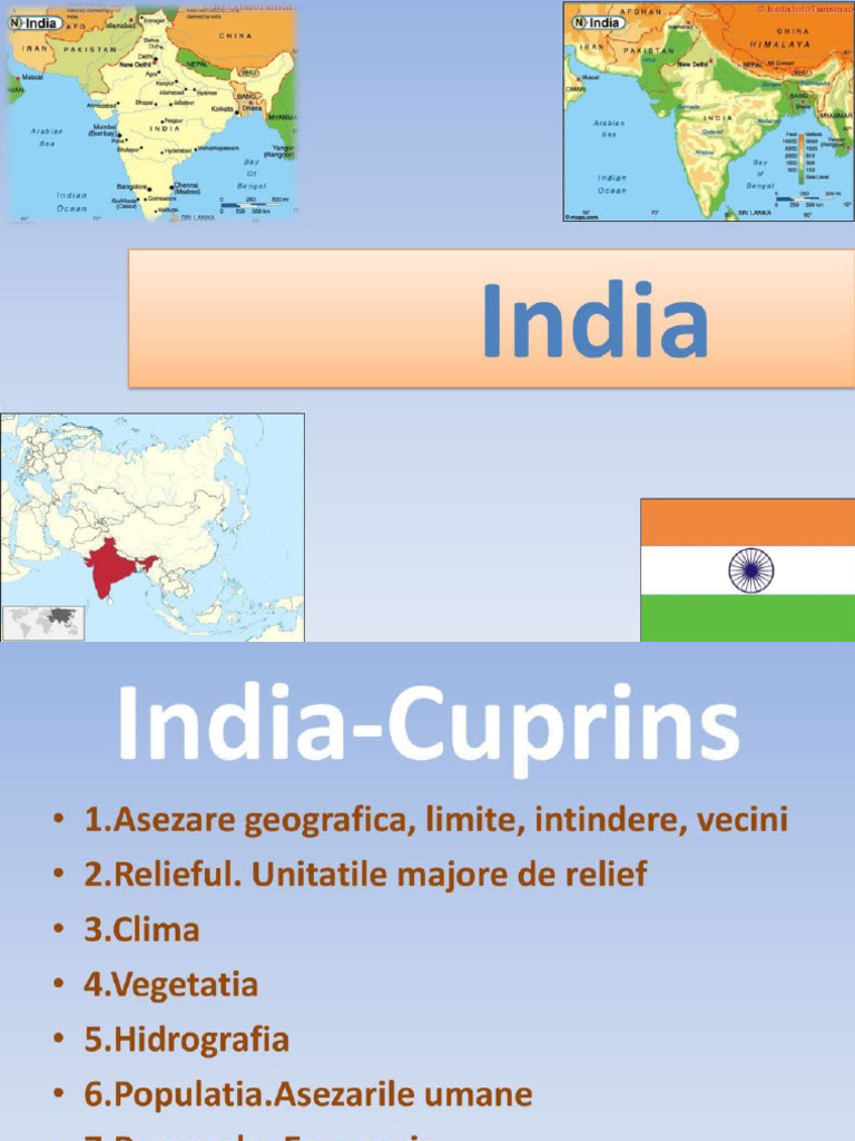 Proiect Geografie India | PDF