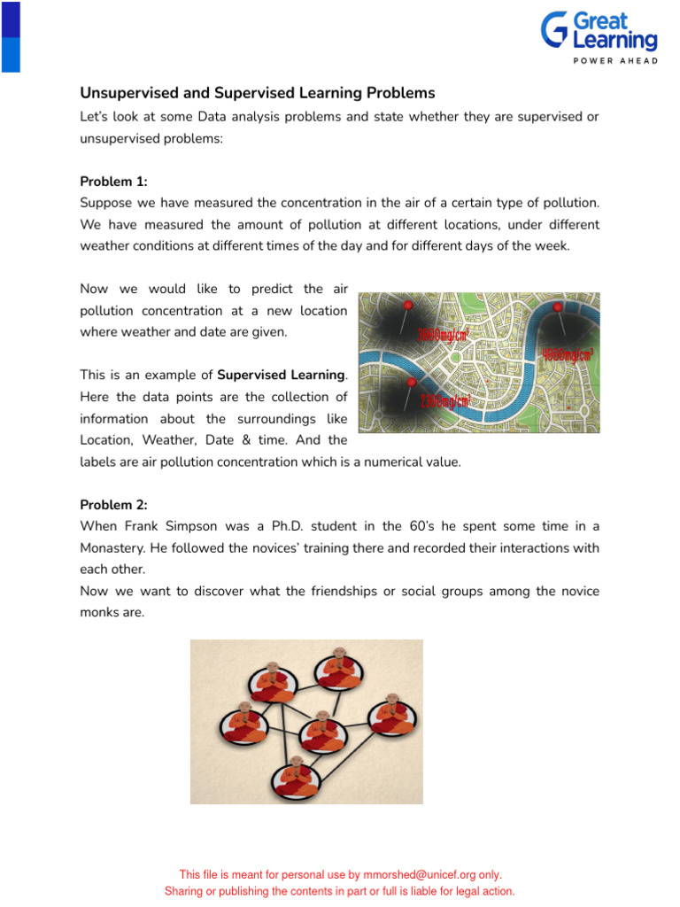 Unsupervised and Supervised Learning Problems: Problem 1 | PDF | Video | Spaceflight