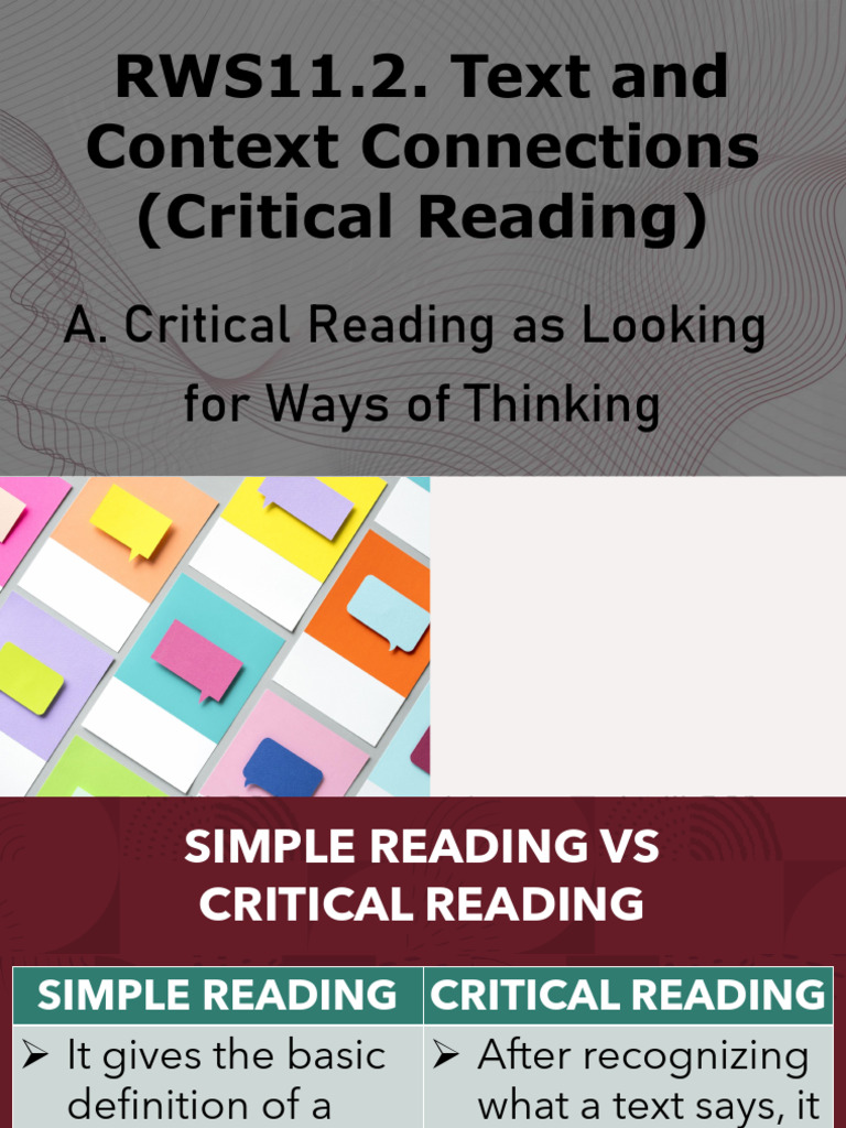 Mastering Critical Reading Skills | PDF | Critical Thinking | Reading Comprehension