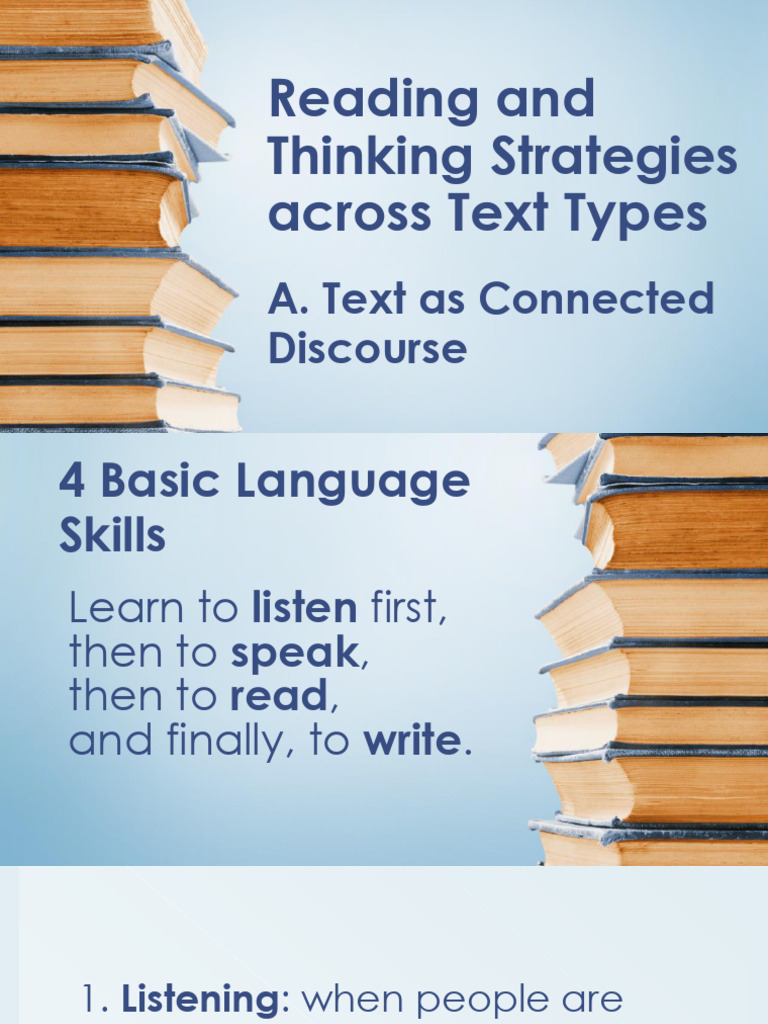 RWS-L1.1-Text As Connected Discourse - Student's | PDF | Word | Adverb