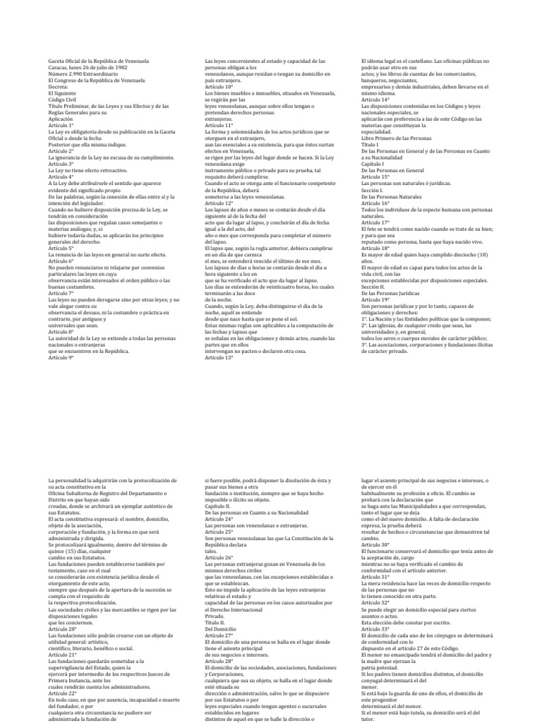codigo civil de venezuela | PDF | Matrimonio | Parentesco