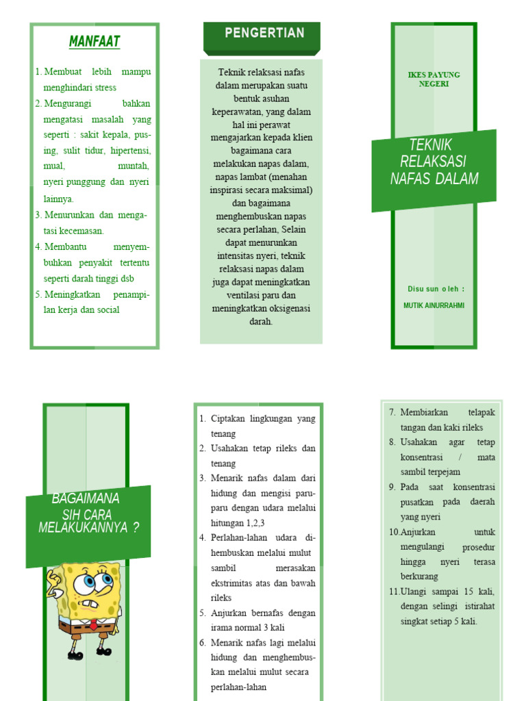 Leaflet KMB Teknik Relaksasi Nafas Dalam | PDF