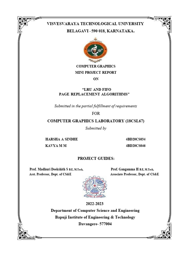 CG Mini Project Updated | PDF | Computing | Computer Science