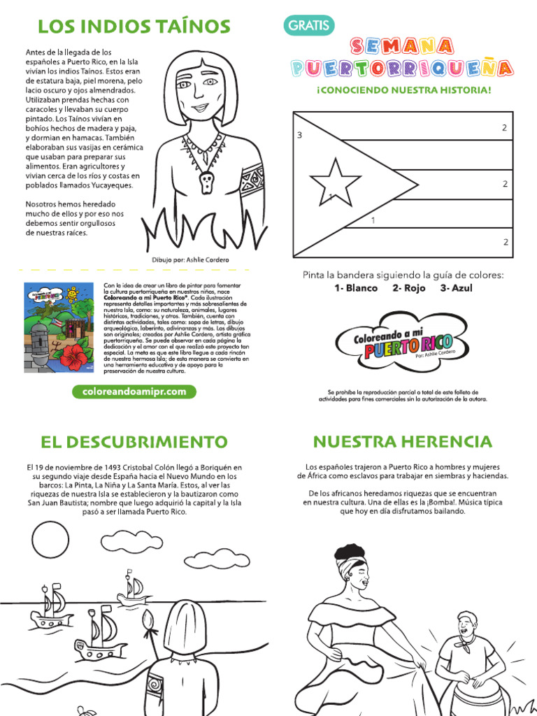 Semana de La Puertorriquenidad - ColoreandoamiPR 1 | PDF