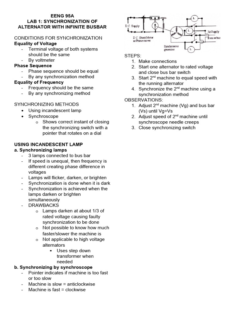 EENG 95 (LAB) Midterms Reviewer | PDF | Electrical Breakdown | Electric Motor