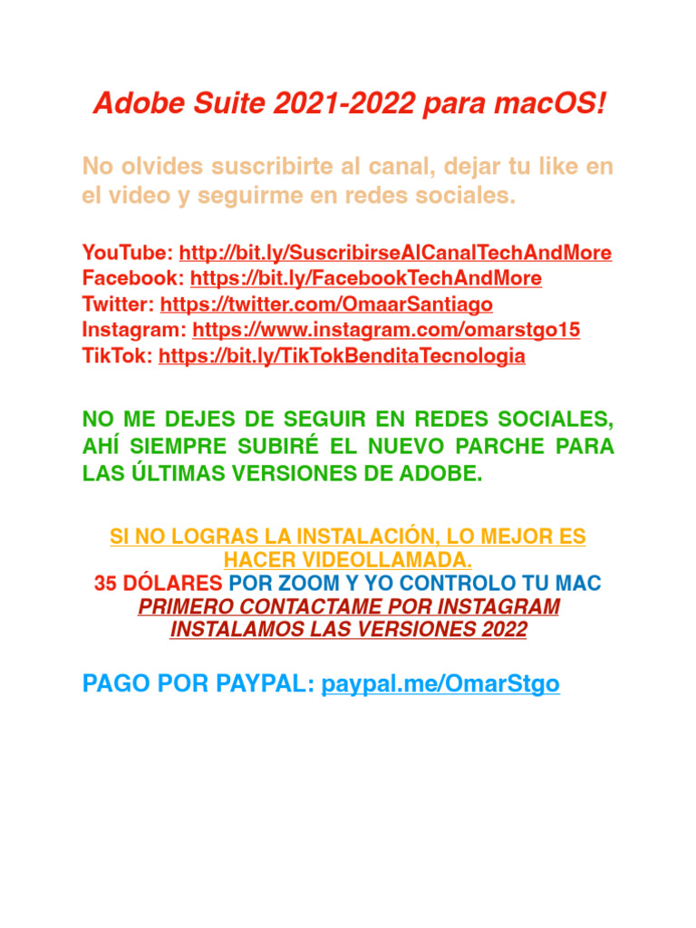 Adobe Mac Tech&More | Descargar gratis PDF | Mac OS | Software
