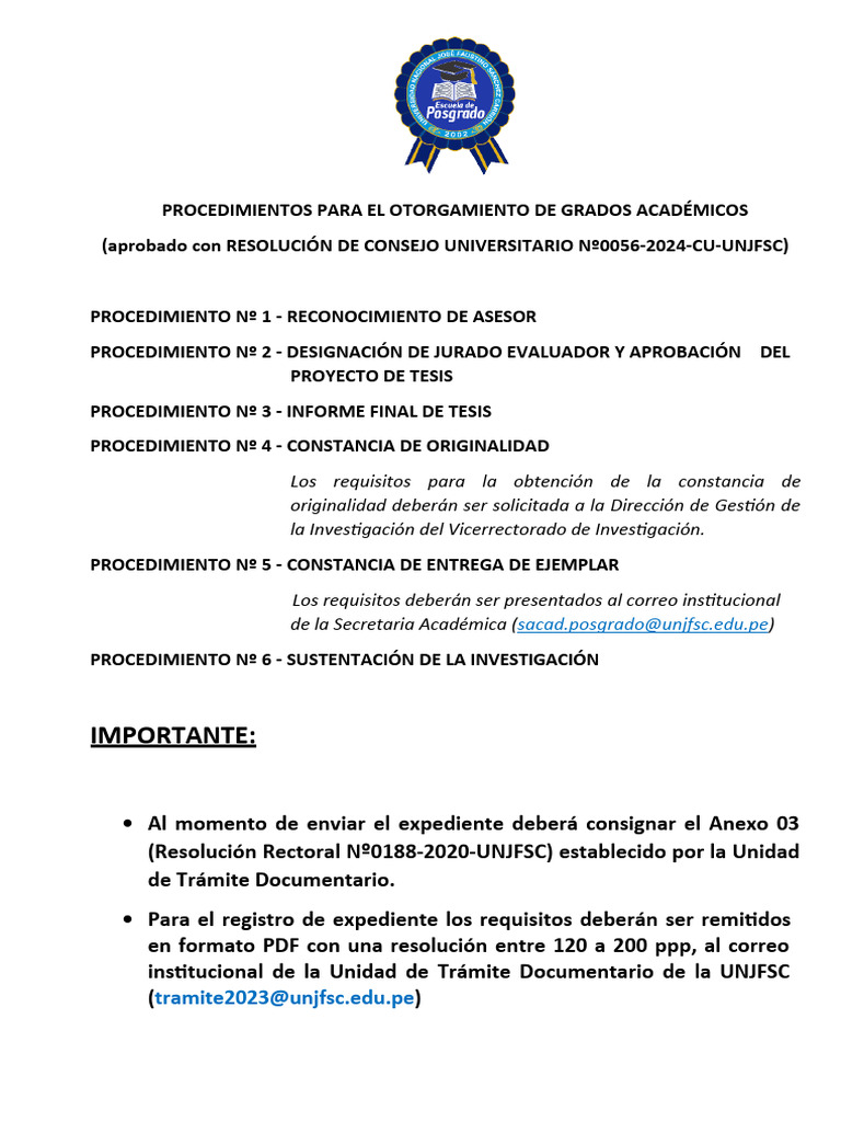 Anexo 27 - Procedimientos 2024 | PDF | Documento de identidad