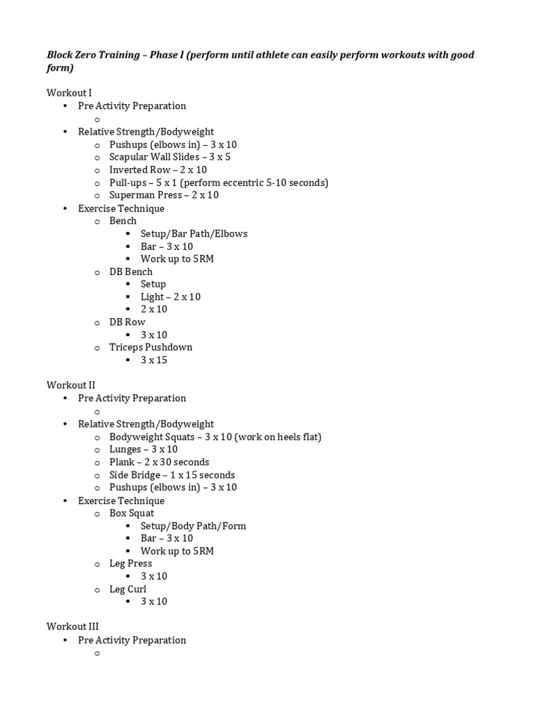 Block Zero | PDF | Sports Science | Management Of Obesity