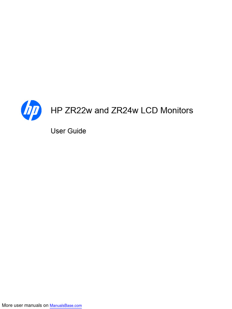 ZR24w Manual de Servicio | PDF | Computer Monitor | Usb