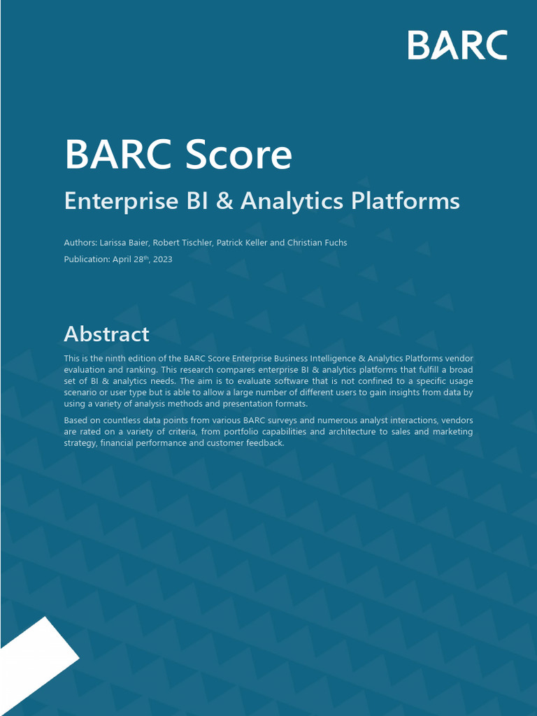 Enterprise BI & Analytics Guide | PDF | Analytics | Business Intelligence