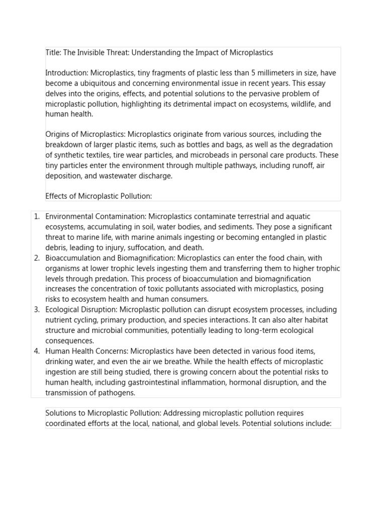 Microplastic sample 1 | PDF | Pollution | Environmental Social Science