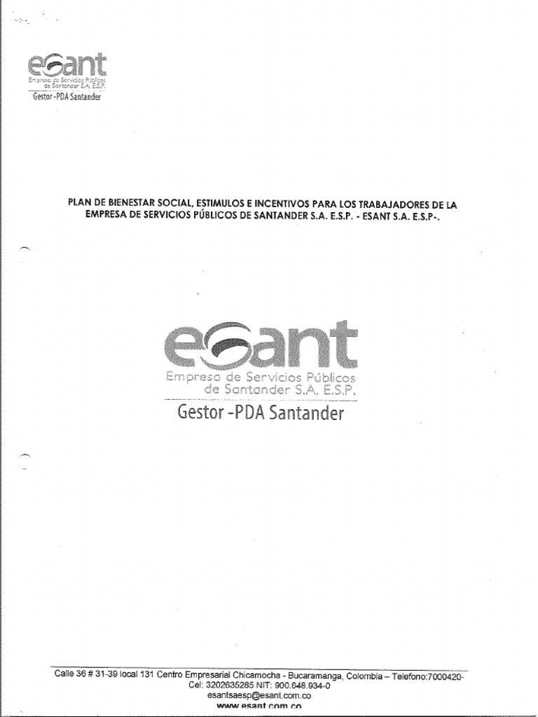 Plan de Bienestar Social Estimulos e Incentivos 2022 | PDF