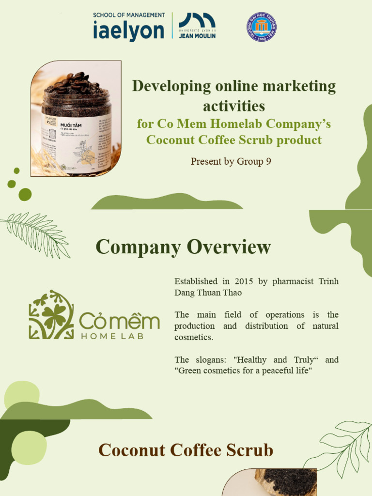 Developing online marketing activities for Co Mem HomeLab Company’s ...