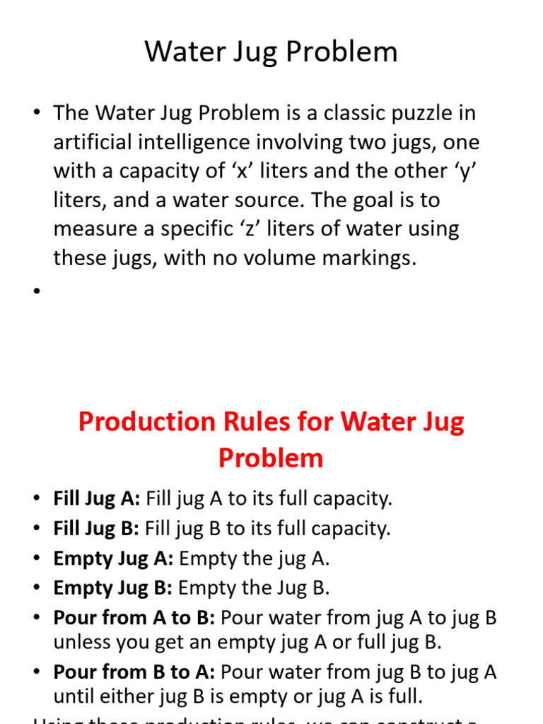 Water Jug Problem | PDF | Decision Making | Mathematical Optimization