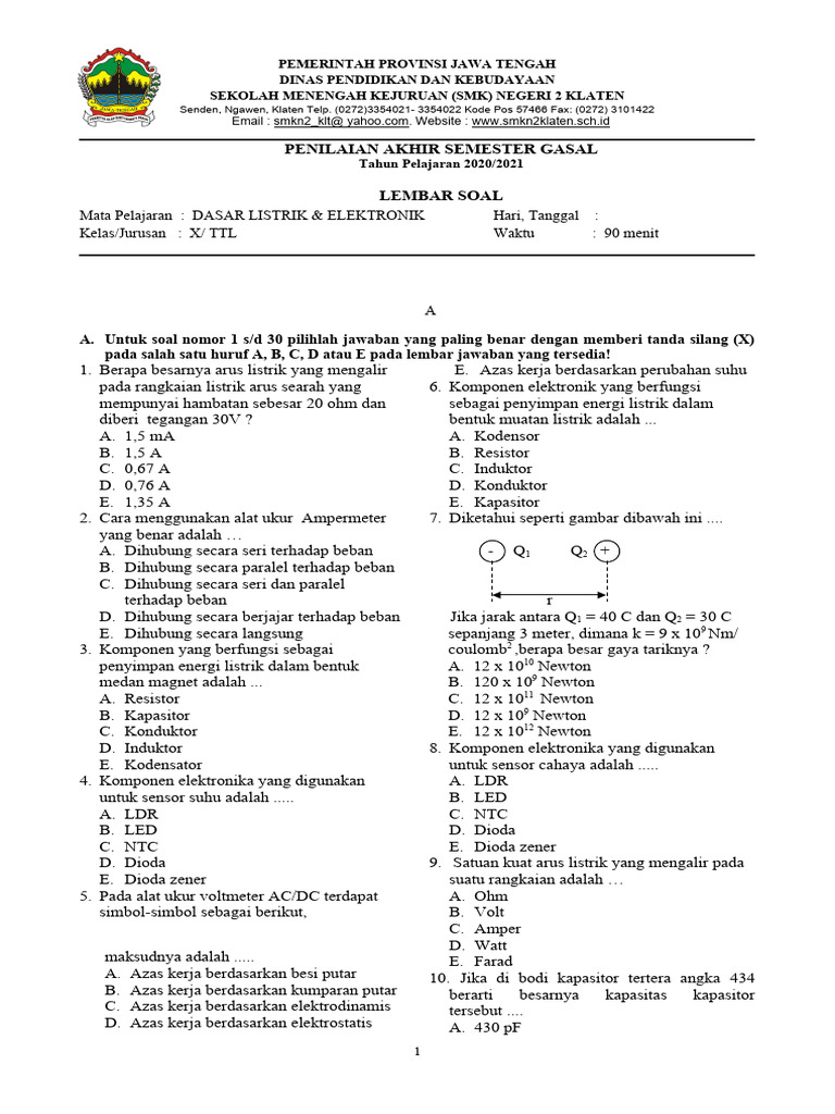 Soal Dle Kelas X (Erni Tri Utami) | PDF