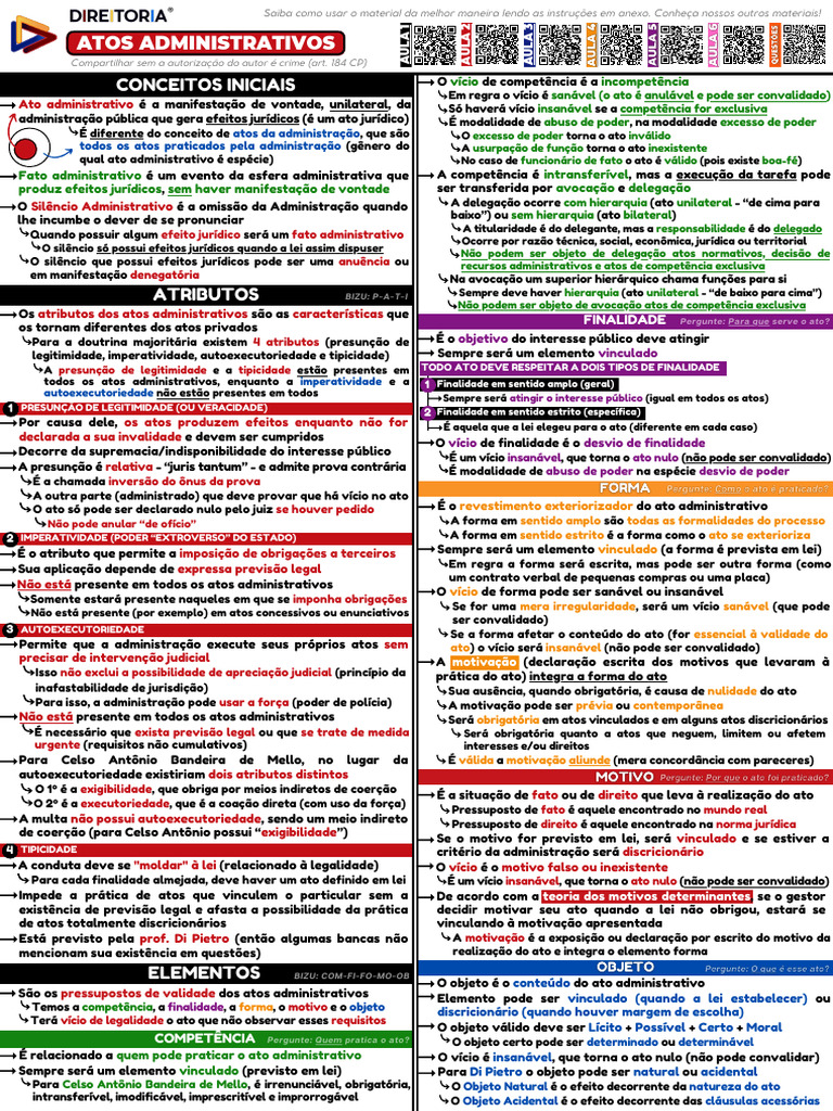 Aula 4 Atos Administrativos 1 | PDF | Poder Policial (Lei Constitucional dos Estados Unidos ...