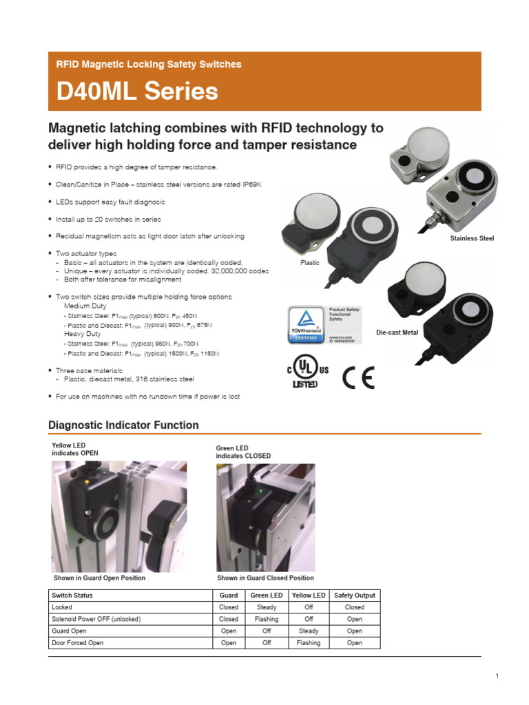 D40ML Datasheet en 032019 KT | Download Free PDF | Indemnity | Switch
