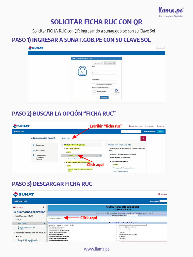 Descargar-Ficha-Ruc-Sunat-Codigo QR | PDF