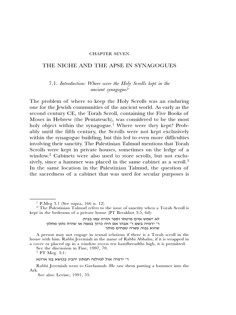 The Niche and The Apse in Synagogues | PDF | Synagogue | Torah