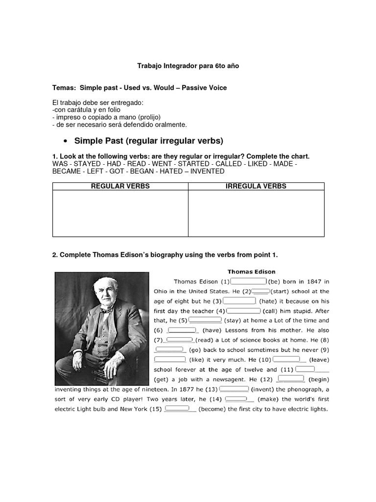 Integrador 6to TM Inglés 2023 | PDF | Syntax | Linguistic Morphology