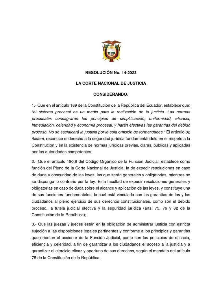 2023 14 Aclara Dudas Respecto Arts 220 y 228 COIP | PDF | Derecho penal ...