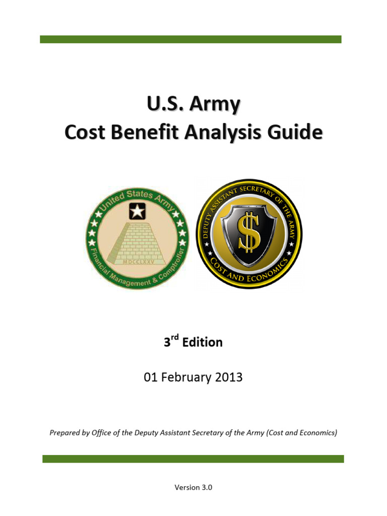 Army Cost Benefit Analysis Guide v3 2013 | PDF | Cost–Benefit Analysis | Decision Making