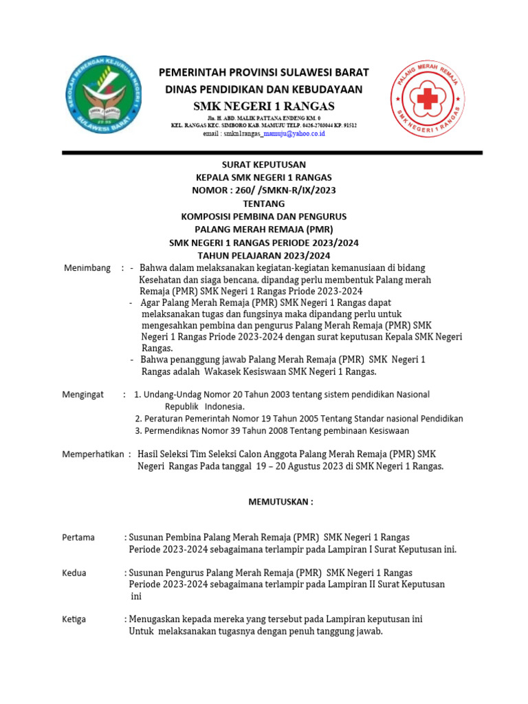 SK PMR Wira Angkatan 6 (2023) | PDF