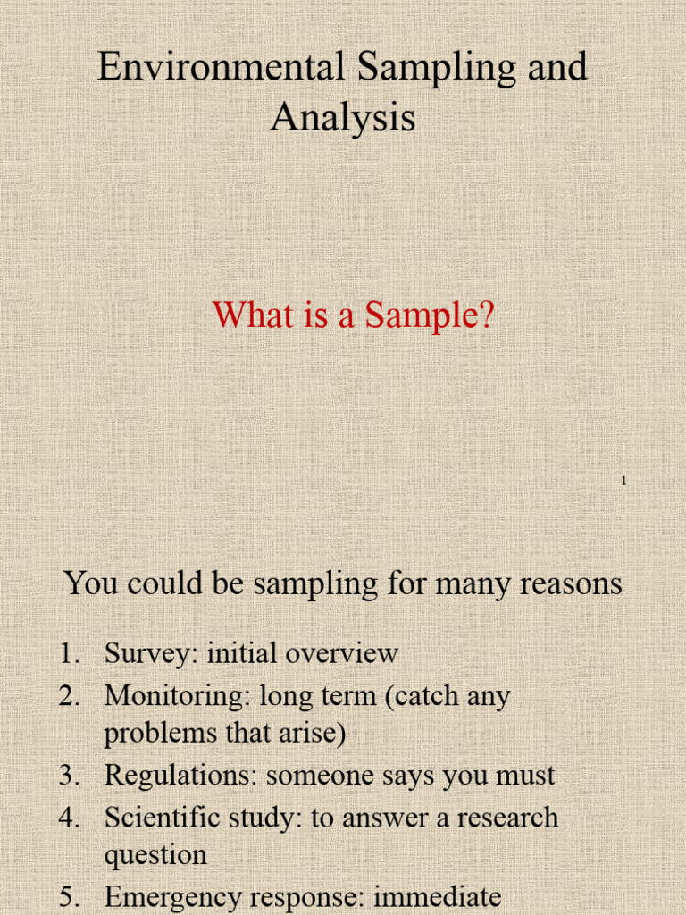 Intro To Sampling and Analysis | Download Free PDF | Sampling (Statistics) | Accuracy And Precision