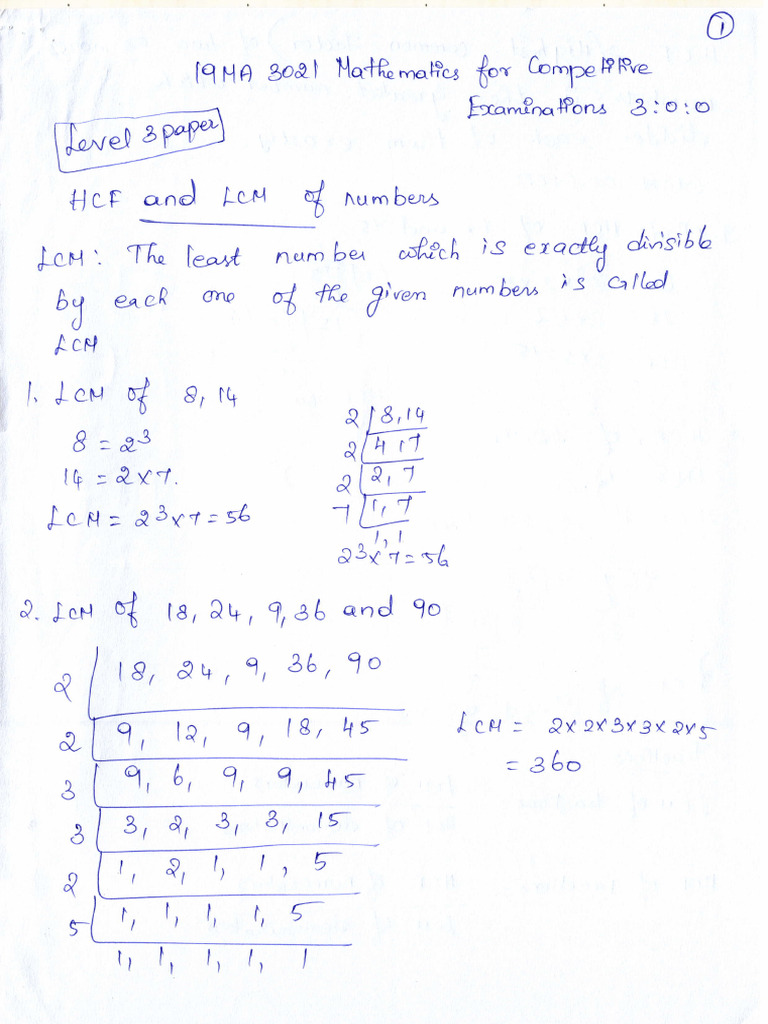 LCM&HCF | PDF