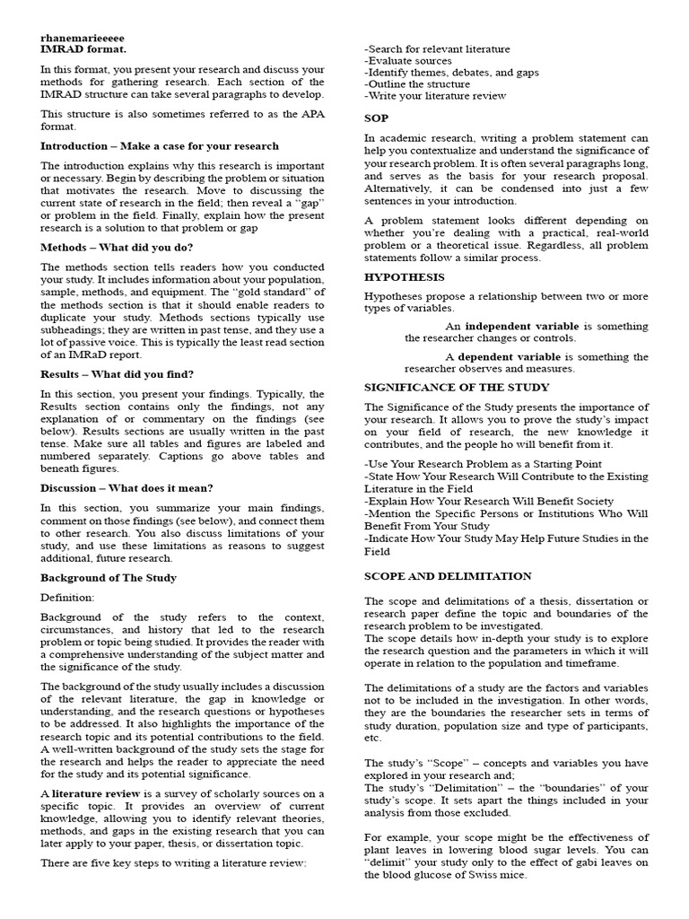 Presentation Final | PDF | Scope (Computer Science) | Methodology