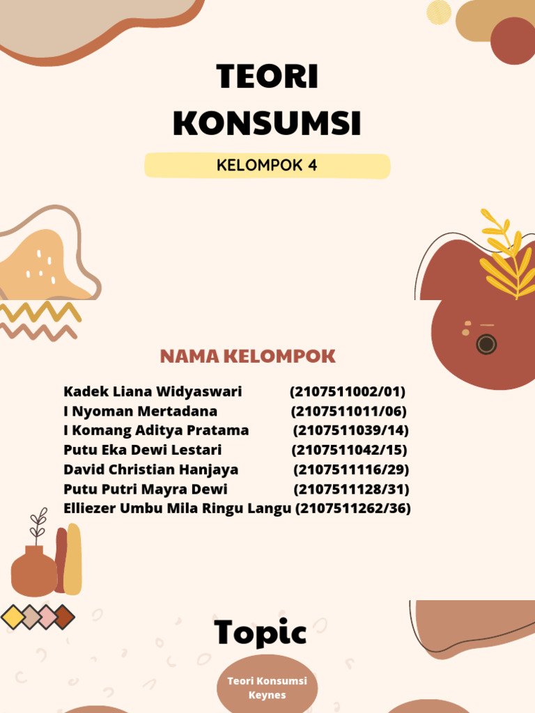 Kelompok 4 - Teori Konsumsi | PDF
