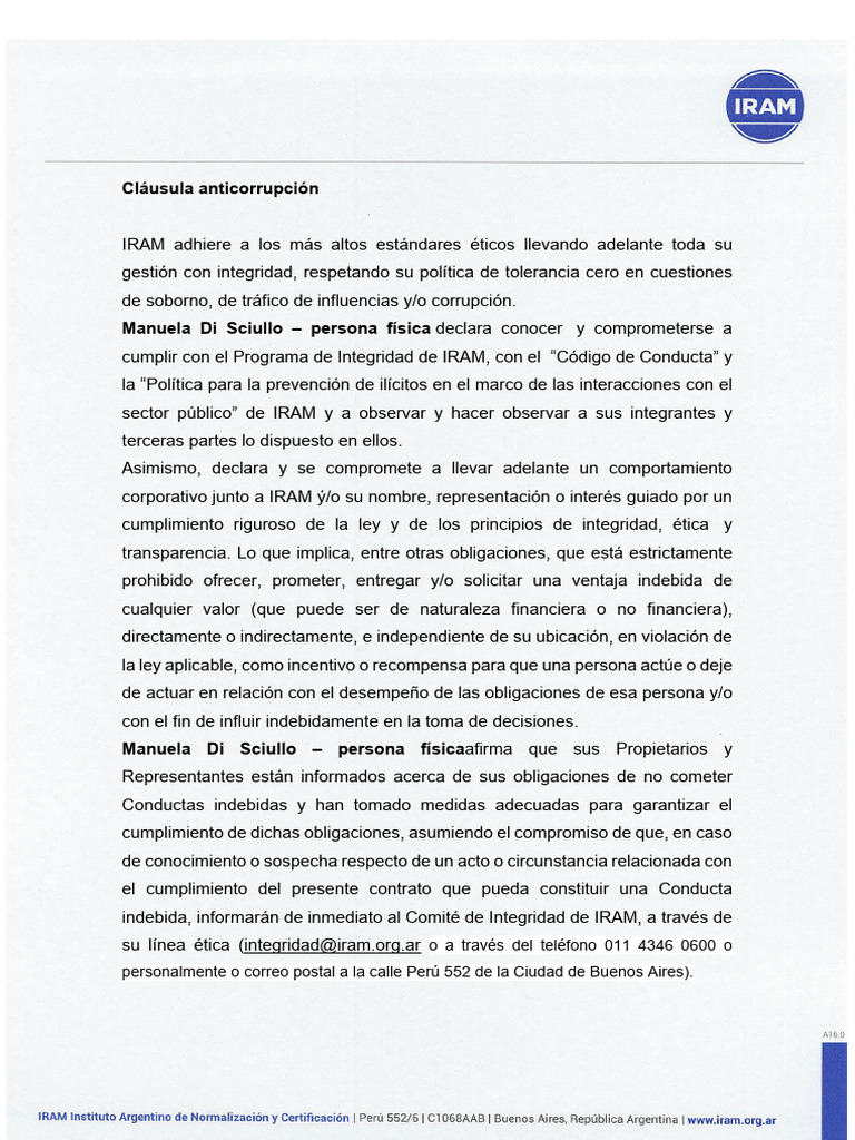 Cláusula Anticorrupción | PDF | Corrupción política | Daños y perjuicios