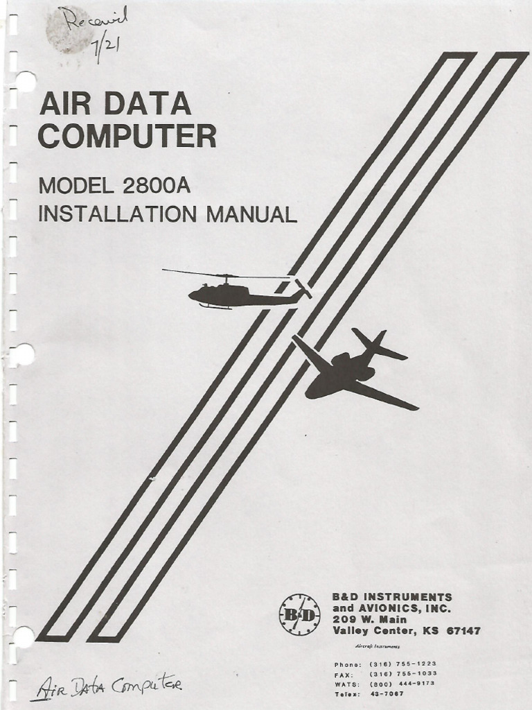 2800a Air Data Computer Manual | PDF