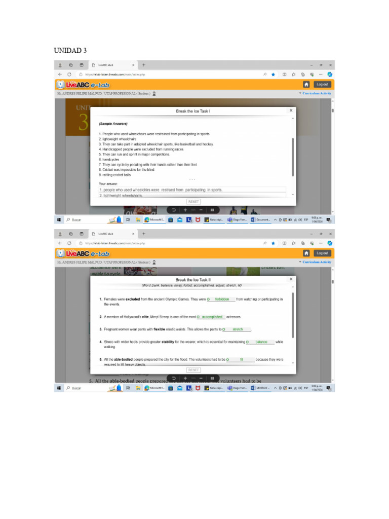 Modulo 3 Ingles | PDF | Sports | Athletic Sports