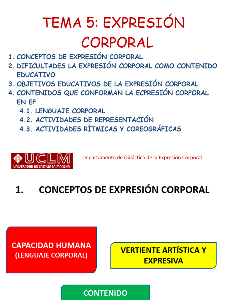 Tema5 Expresión Corporal | PDF | Bailes | Comunicación no verbal
