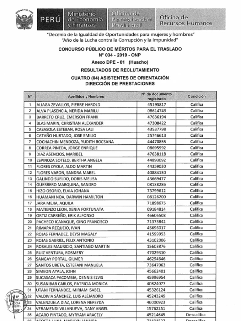 Res. Reclutamiento CPMT 034 | PDF