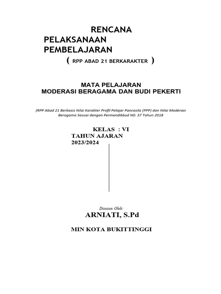 RPP Moderasi | PDF