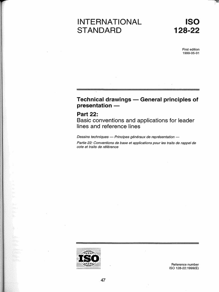 ISO 128-22 - 1999 - Leader-Lines | PDF